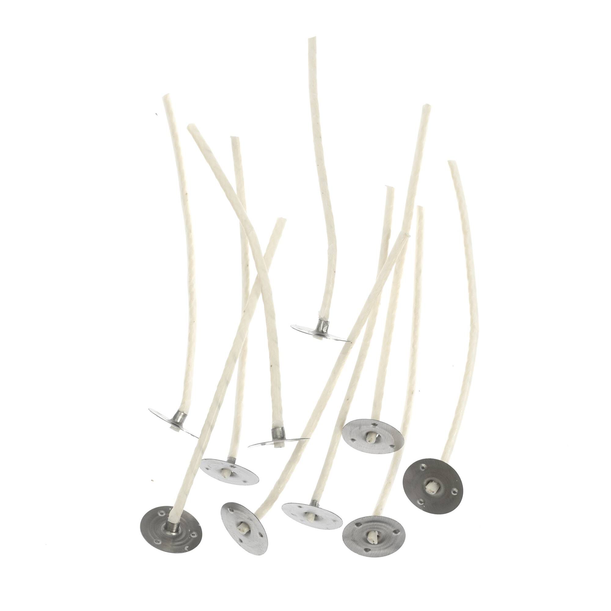 House of Crafts Pre-Waxed Natural Wick Assemblies 80mm 10 Pack | Hobbycraft