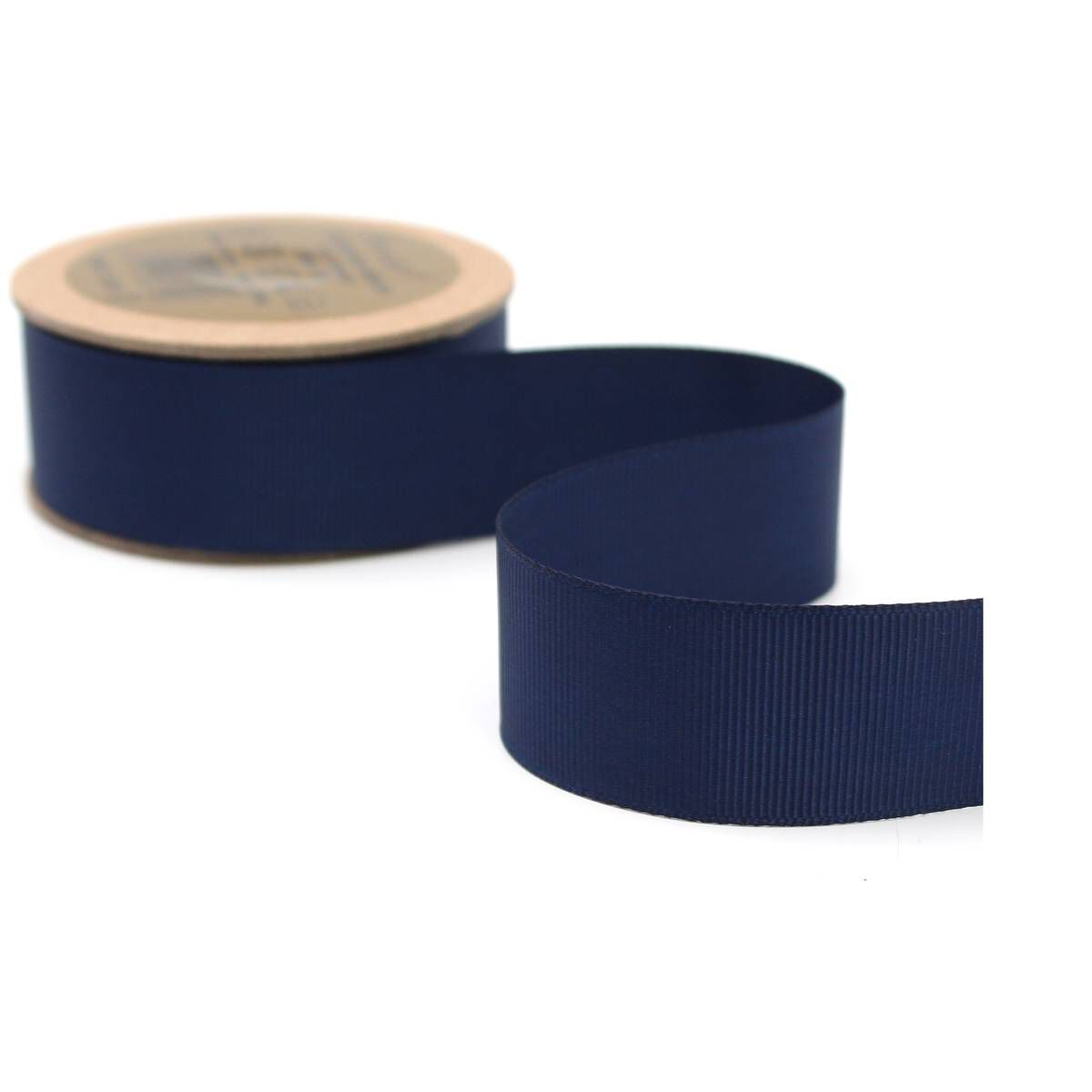 Navy Blue Grosgrain Ribbon 25mm x 5m | Hobbycraft