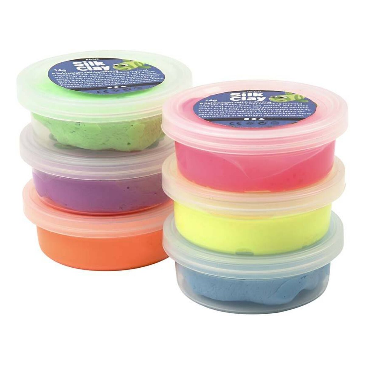 Neon Silk Clay 14g 6 Pack | Hobbycraft