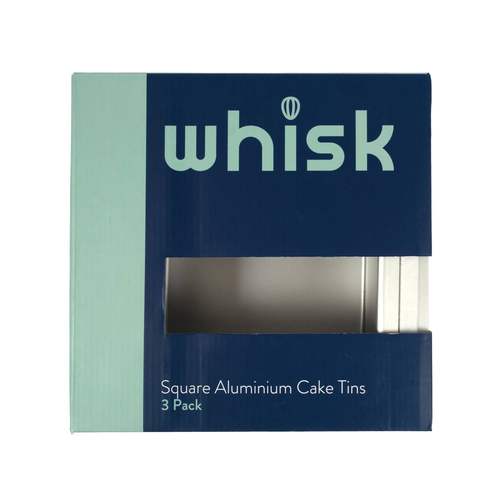 Whisk Square Aluminium Cake Tin Set 3 Pack | Hobbycraft