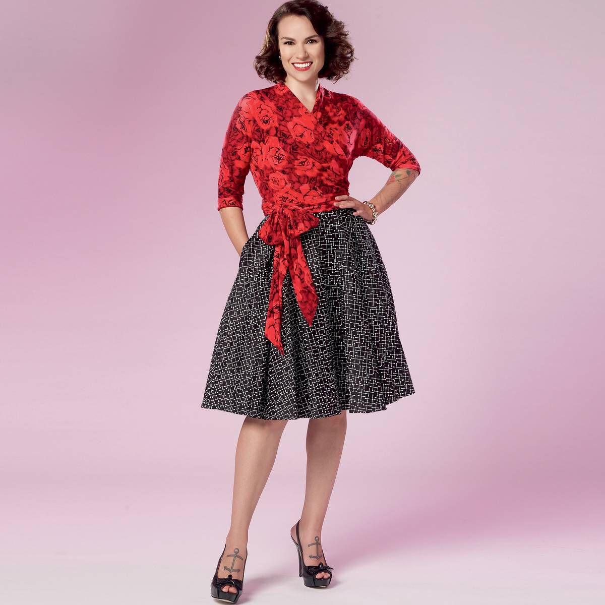 Simplicity Wrap Top and Skirt Sewing Pattern S9288 (6-14) | Hobbycraft
