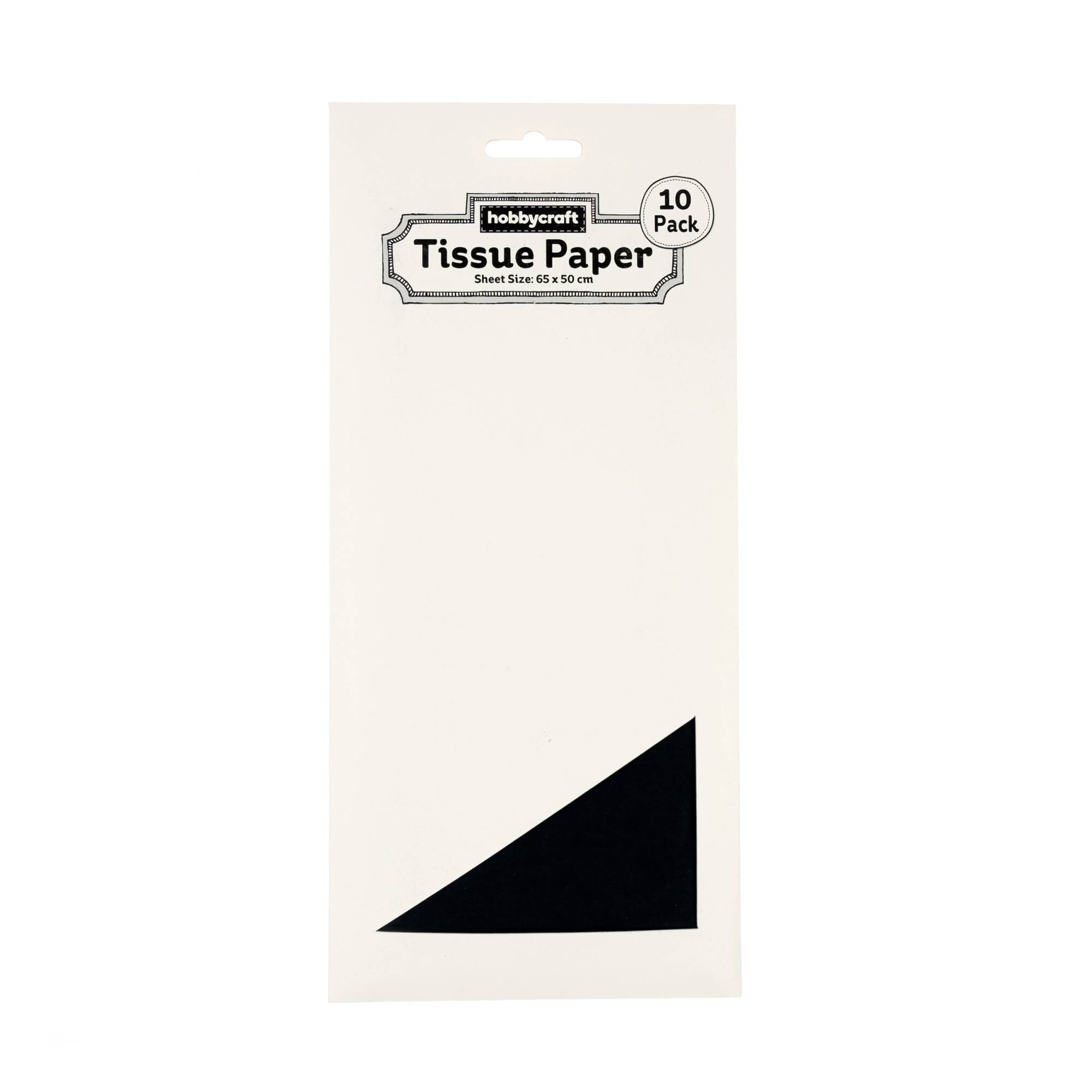 Black Tissue Paper 65cm x 50cm 10 Pack | Hobbycraft