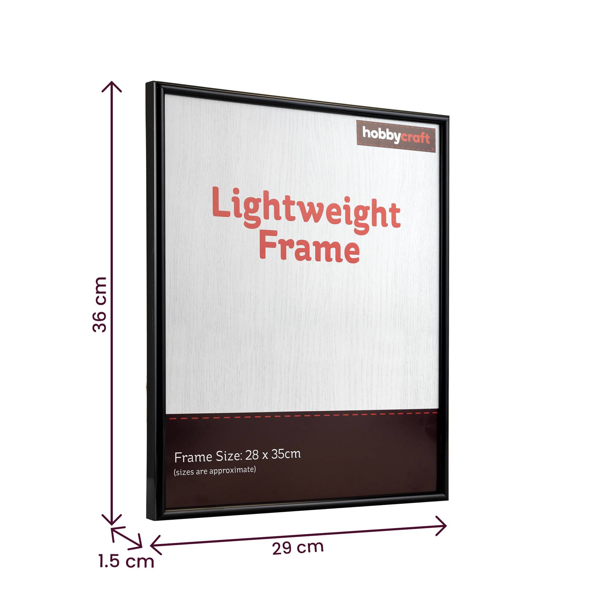 Black Lightweight Frame 28cm x 35cm | Hobbycraft