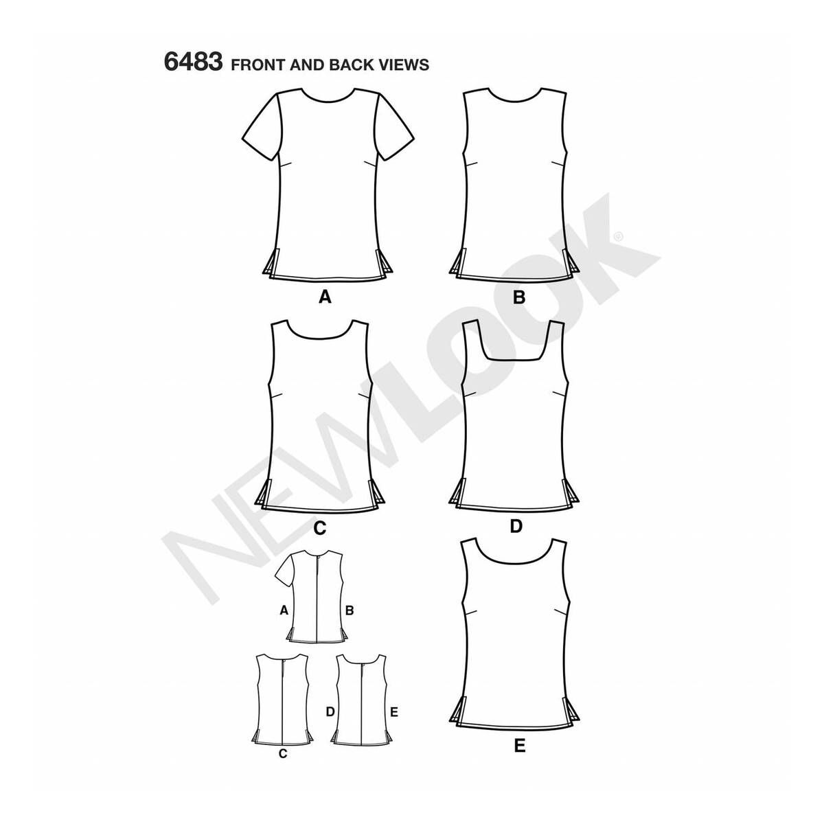 New Look Women’s Tops Sewing Pattern 6483 | Hobbycraft