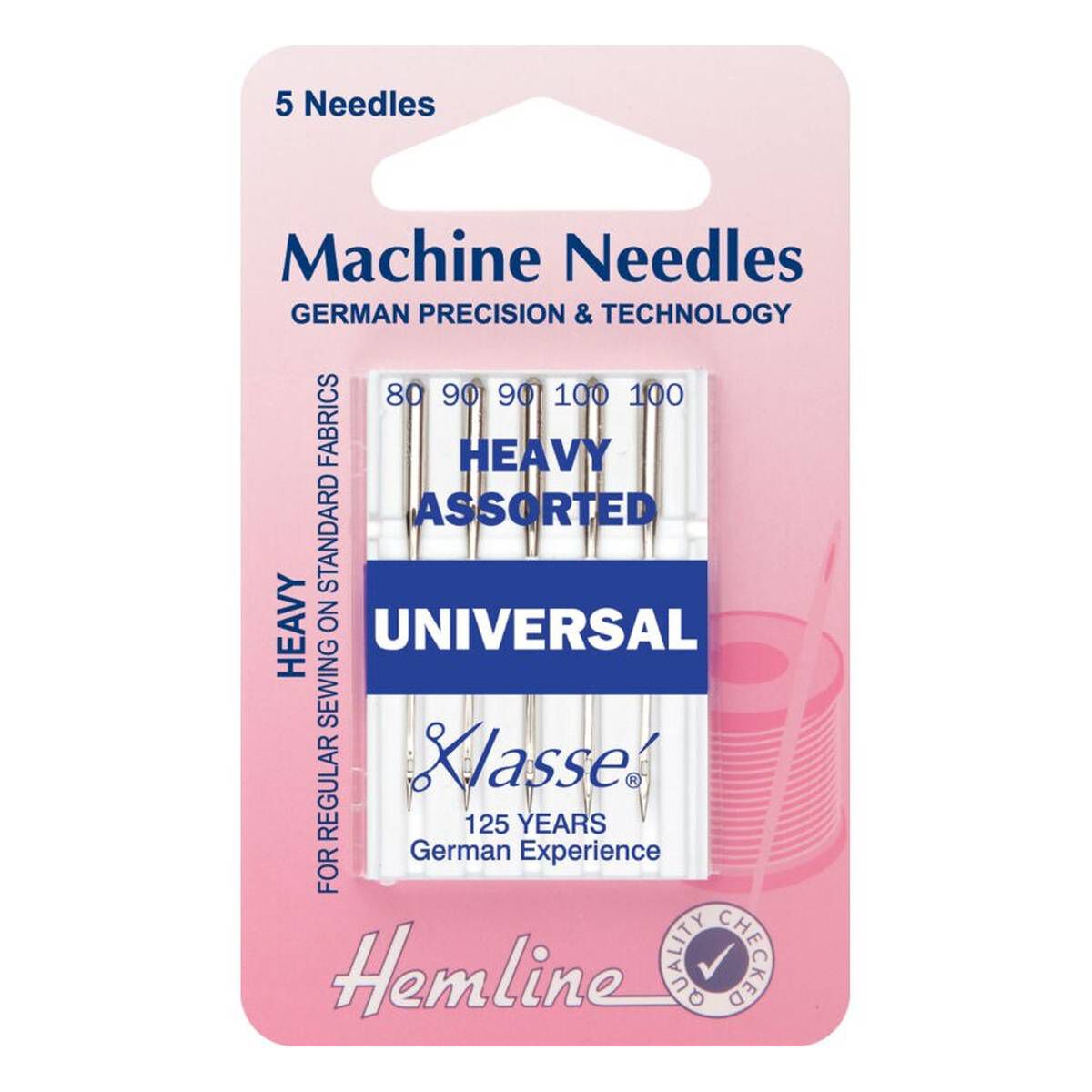 Hemline Assorted Heavy Machine Needle 5 Pack | Hobbycraft