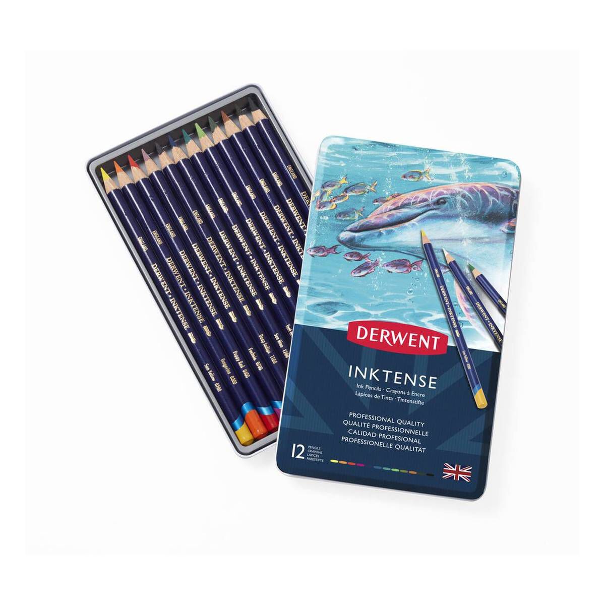 Derwent Inktense Water Soluble Ink Pencil Set 12 Pack | Hobbycraft