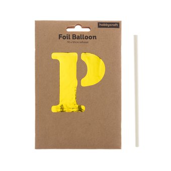 Extra Large Gold Foil Letter P Balloon | Hobbycraft