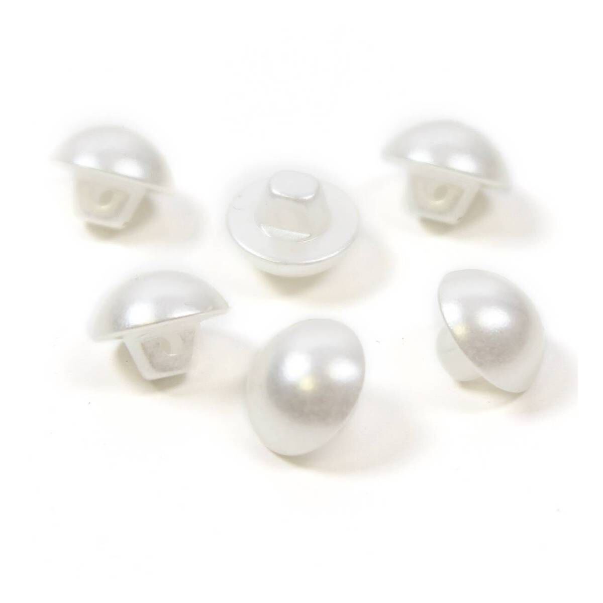 Hemline Cream Basic Pearl Effect Button 6 Pack | Hobbycraft