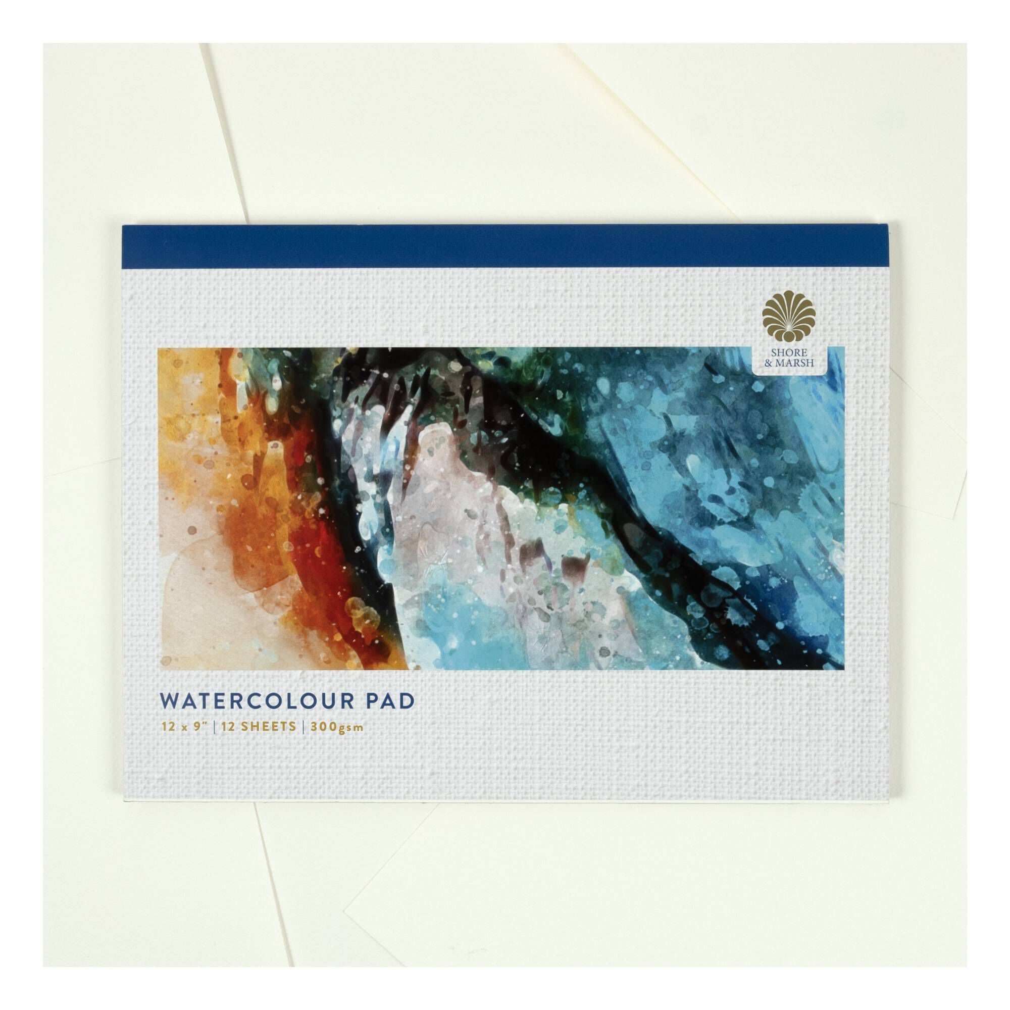 Shore & Marsh Hot Pressed Watercolour Pad 12 x 9 Inches 12 Sheets ...