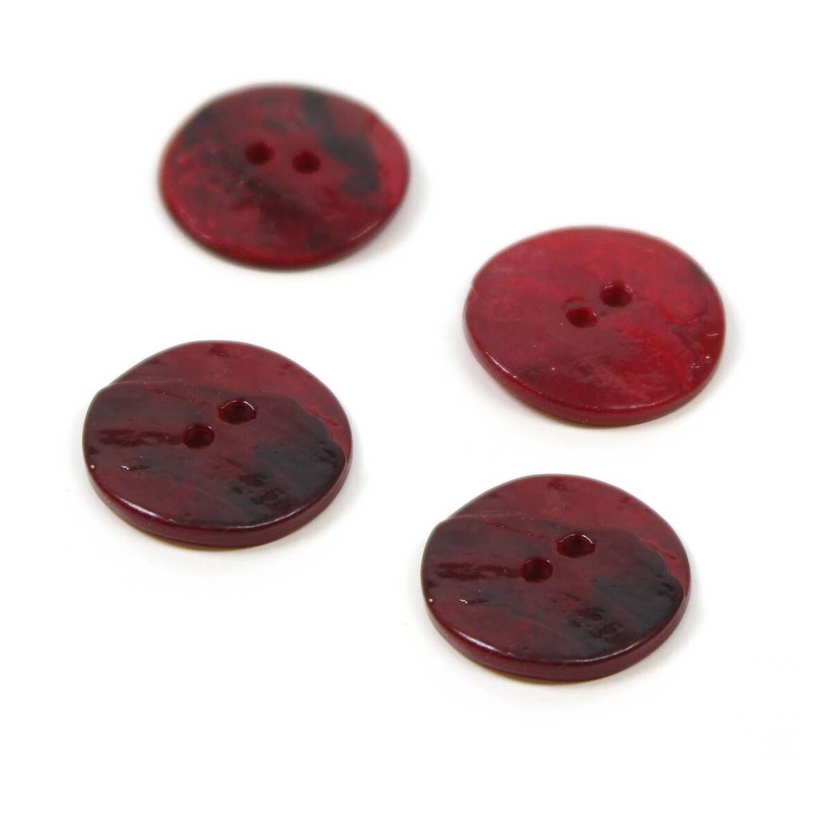 Hemline Red Shell Mother of Pearl Button 4 Pack | Hobbycraft