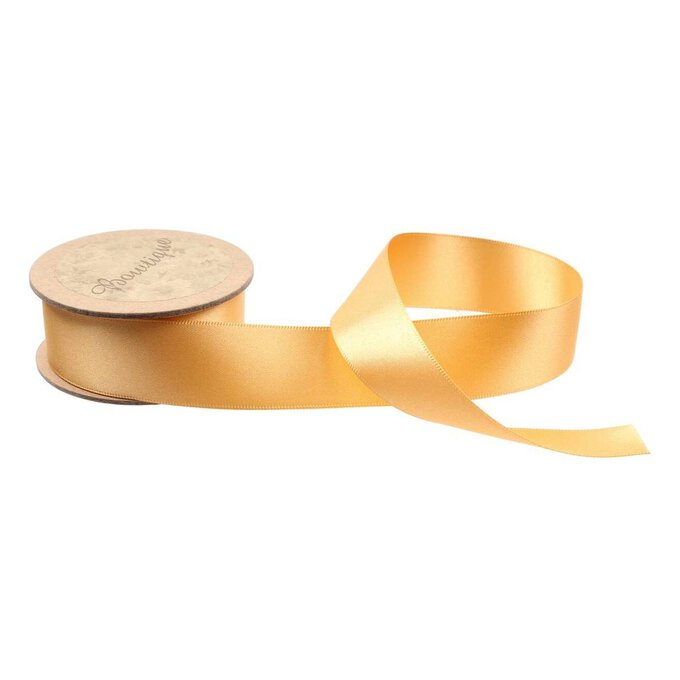 Gold Double-Faced Satin Ribbon 24mm x 5m | Hobbycraft