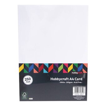 White Card A4 250 Pack | Hobbycraft