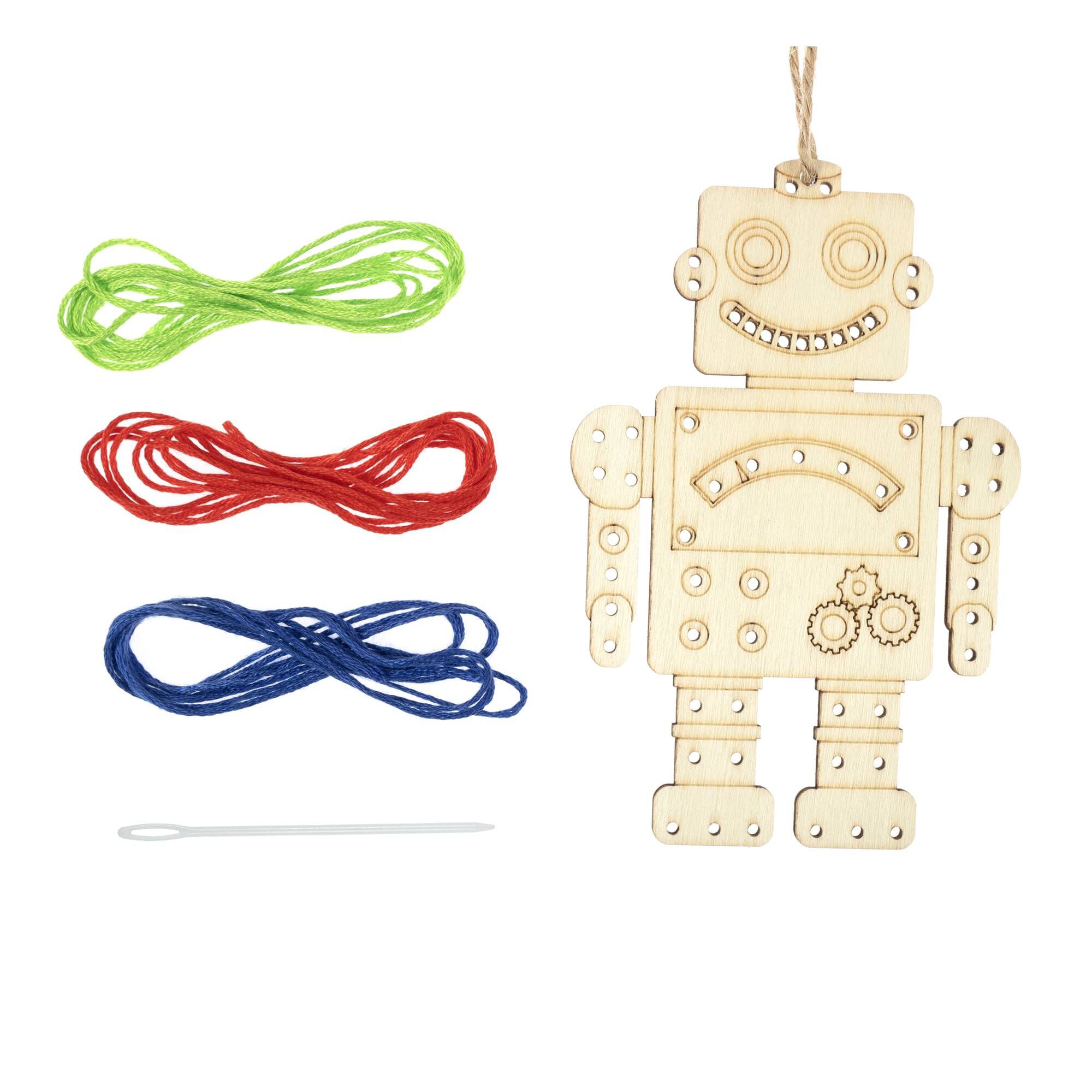 Robot Wooden Threading Kit | Hobbycraft