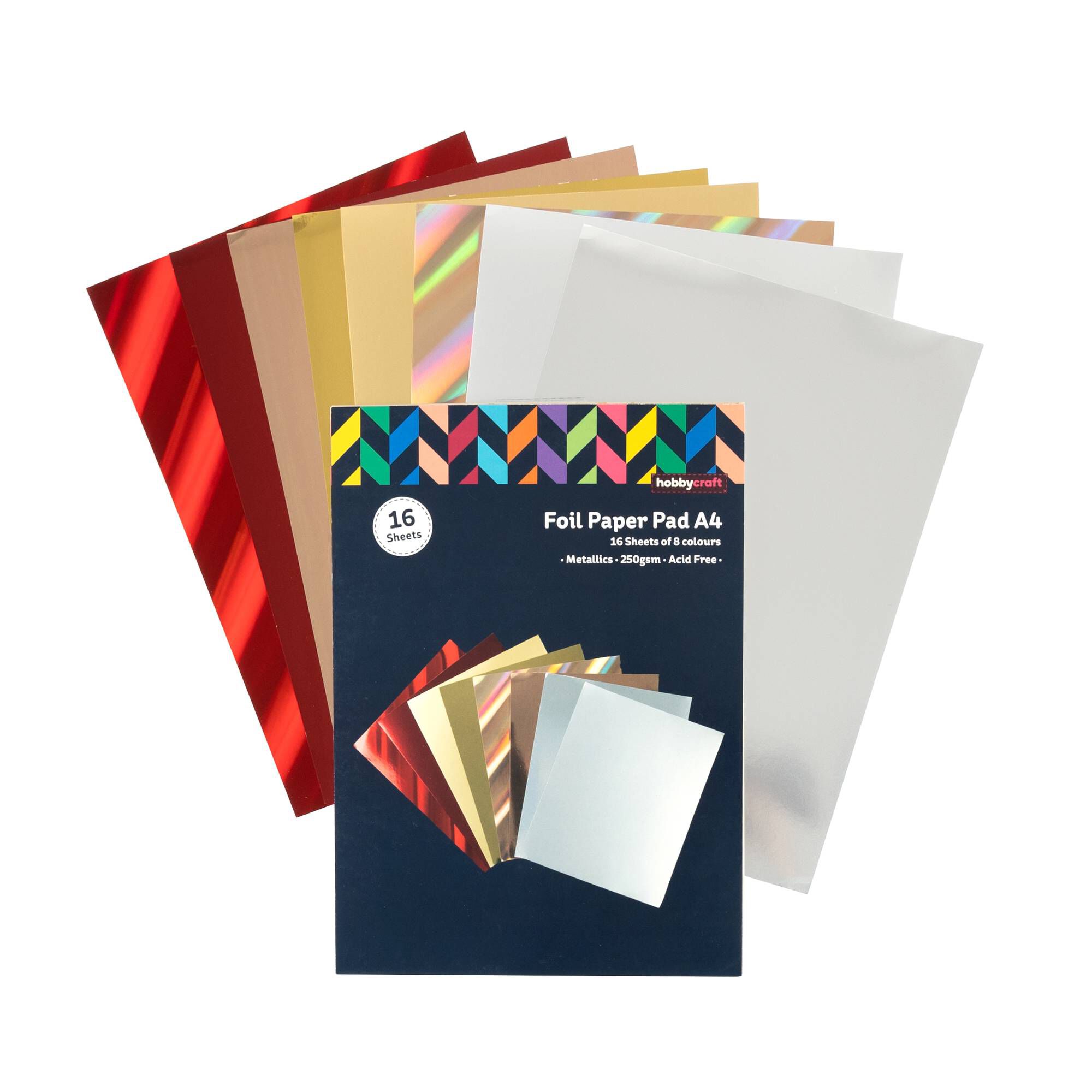 Metallic Foil Paper Pad A4 16 Pack | Hobbycraft