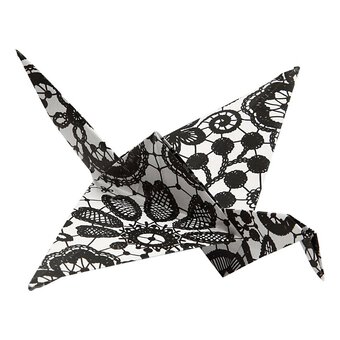 Black Monochrome Origami Paper 10cm 50 Pack | Hobbycraft