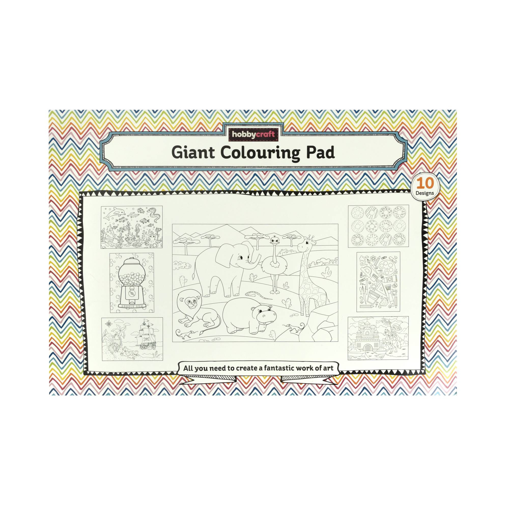 Giant Colouring Pad A2 10 Sheets | Hobbycraft