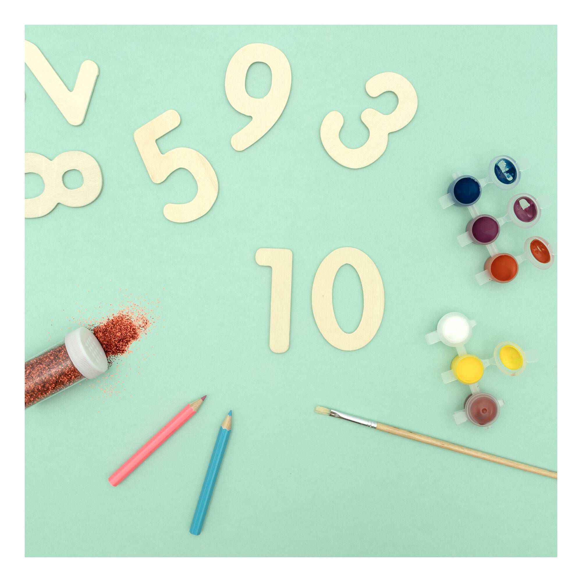 Wooden Numbers 10 Pack | Hobbycraft