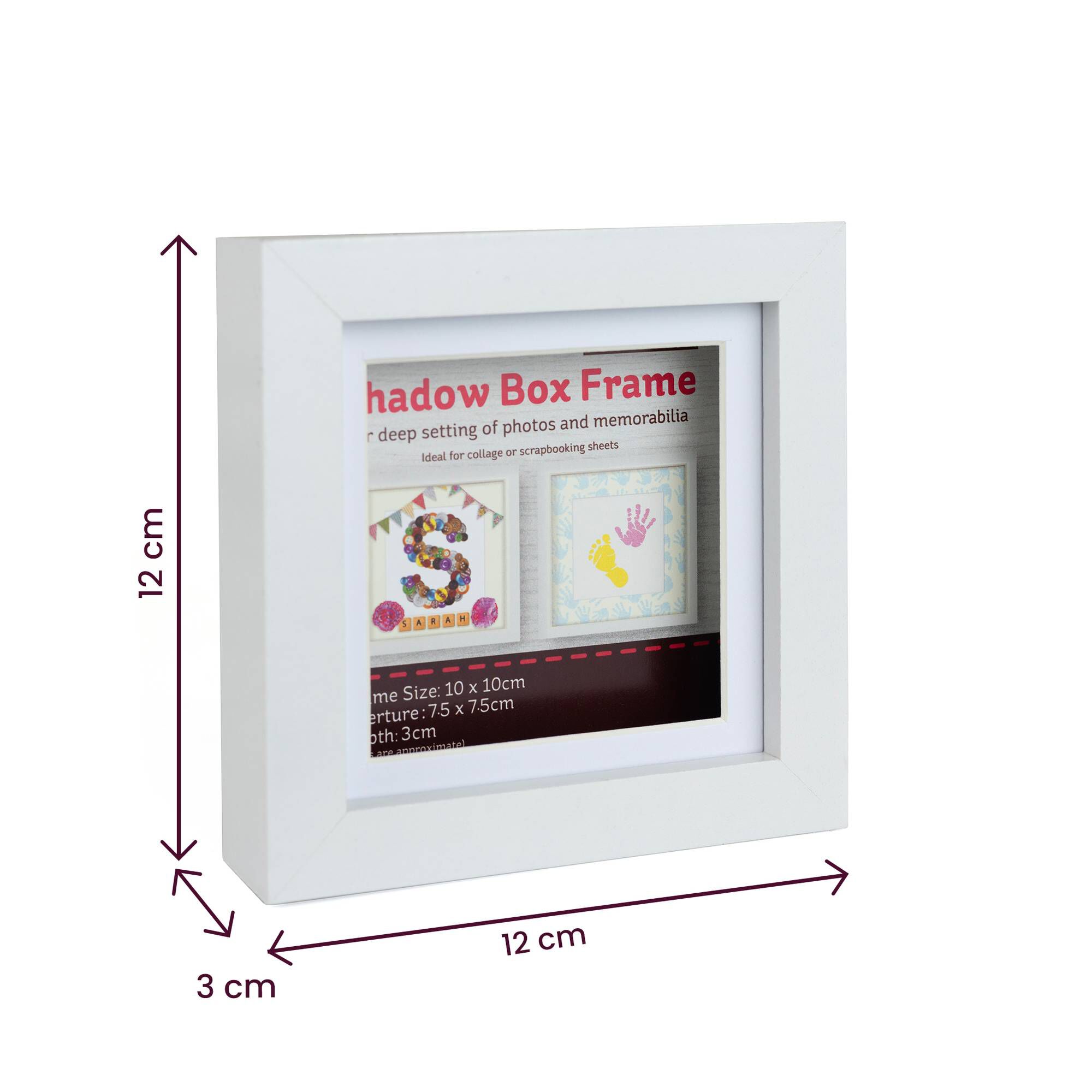 White Shadow Box Frame 10cm x 10cm | Hobbycraft
