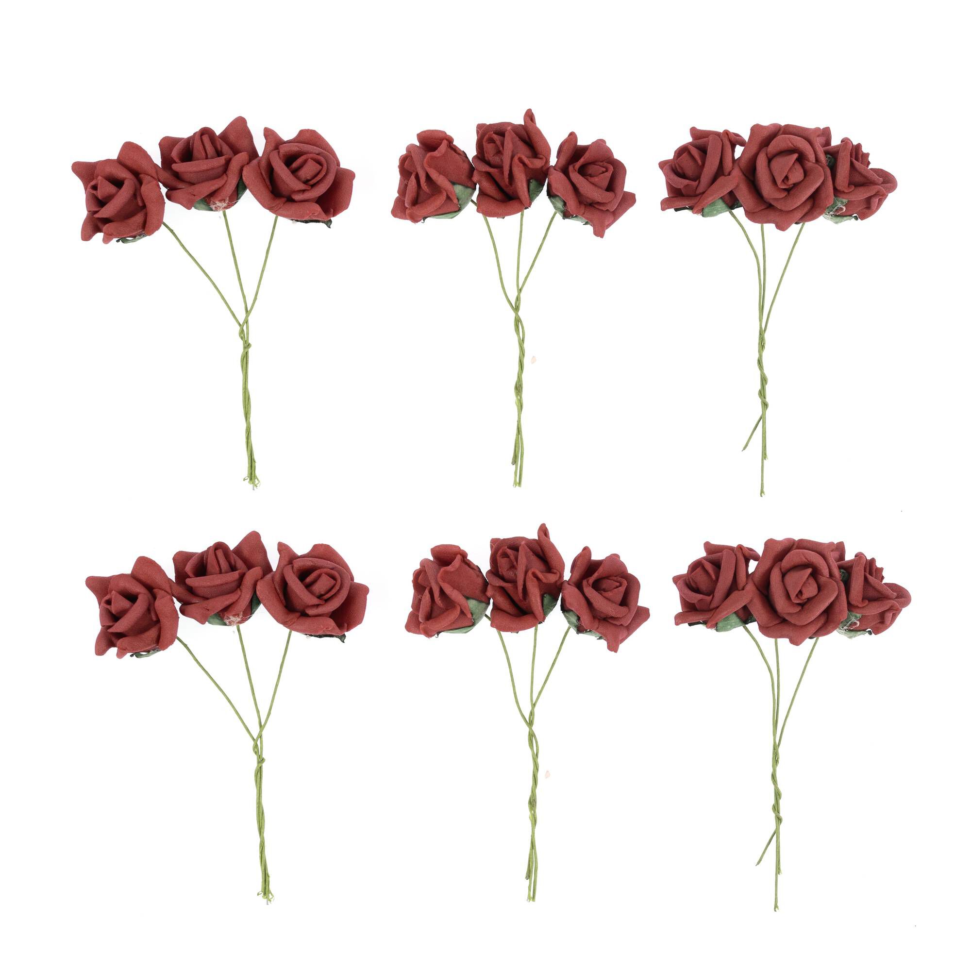 Red Wired Small Flowers 18 Pack | Hobbycraft