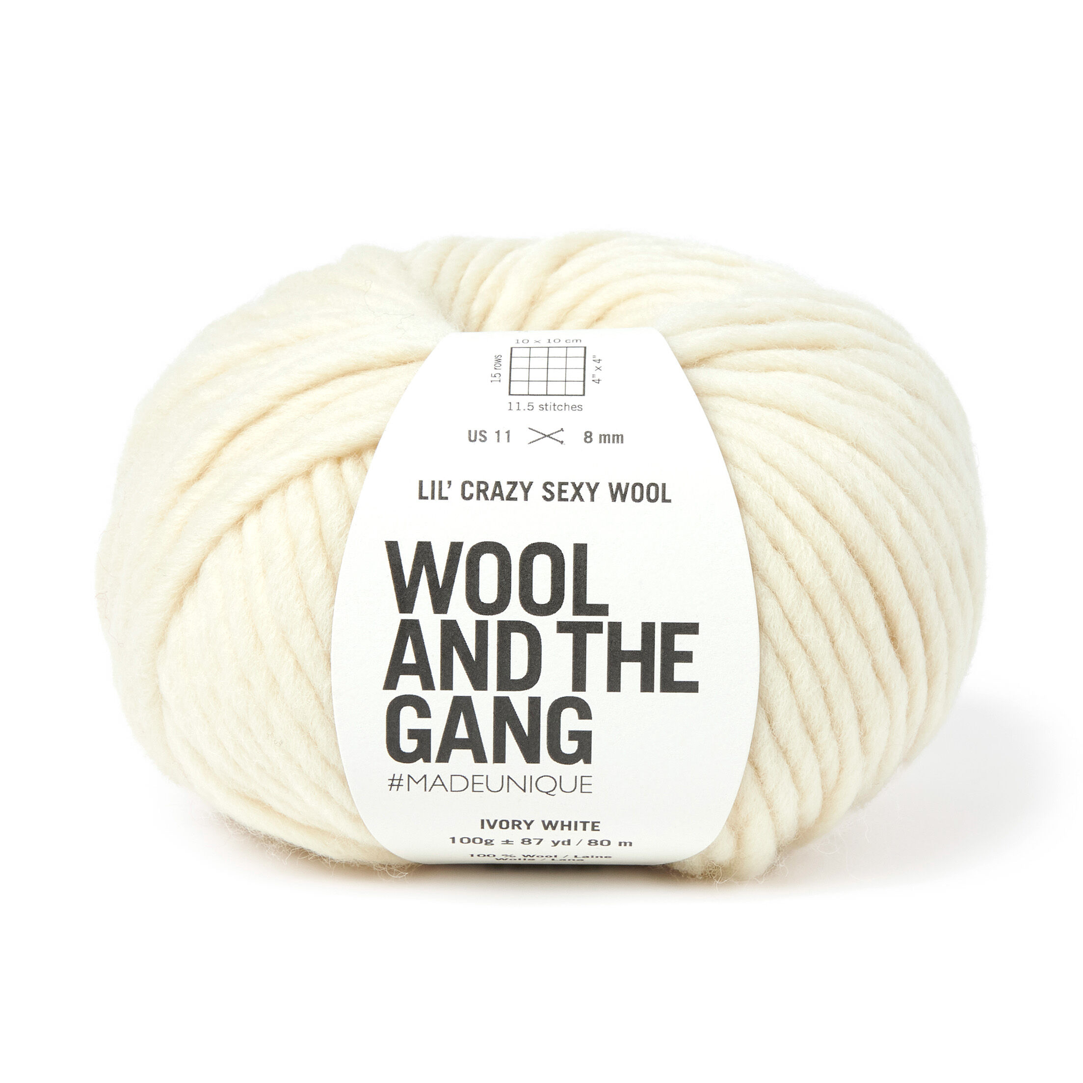 Wool and the Gang Ivory White Lil’ Crazy Sexy Wool 100g | Hobbycraft