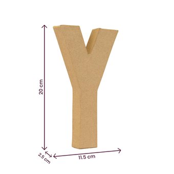 Mache Letter Y 20cm | Hobbycraft