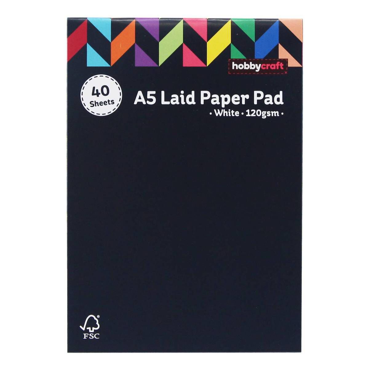 White Laid Paper Pad A5 40 Sheets | Hobbycraft