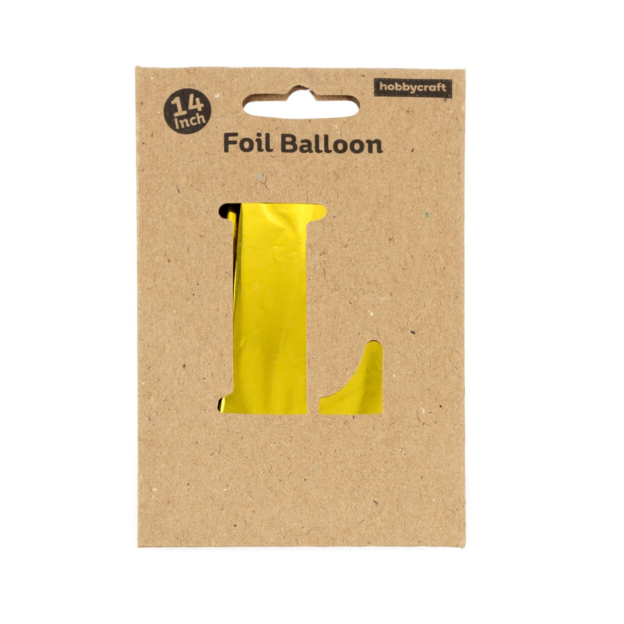 Gold Foil Letter L Balloon | Hobbycraft