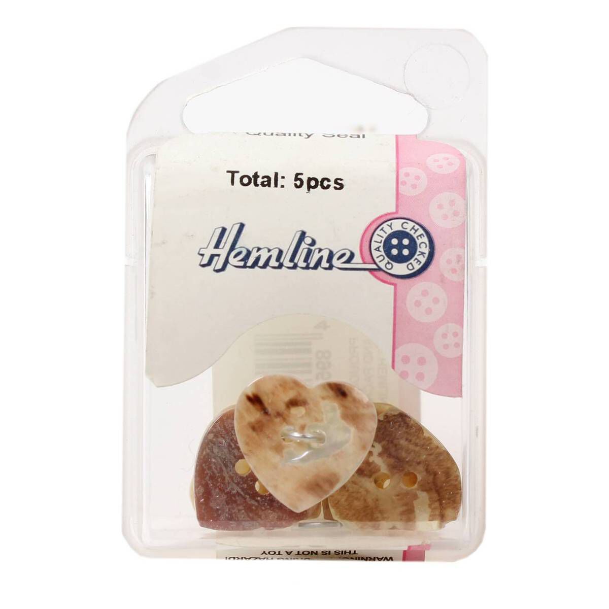 Hemline Assorted Shell Mother of Pearl Button 5 Pack | Hobbycraft