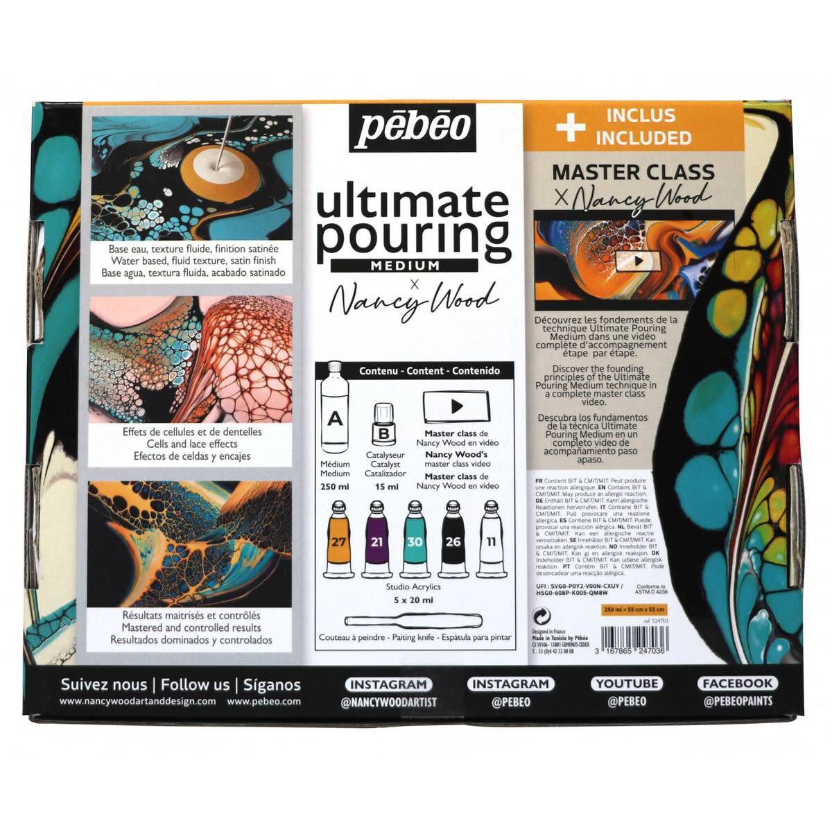 Pebeo Ultimate Pouring Medium x Nancy Wood Discovery Set | Hobbycraft