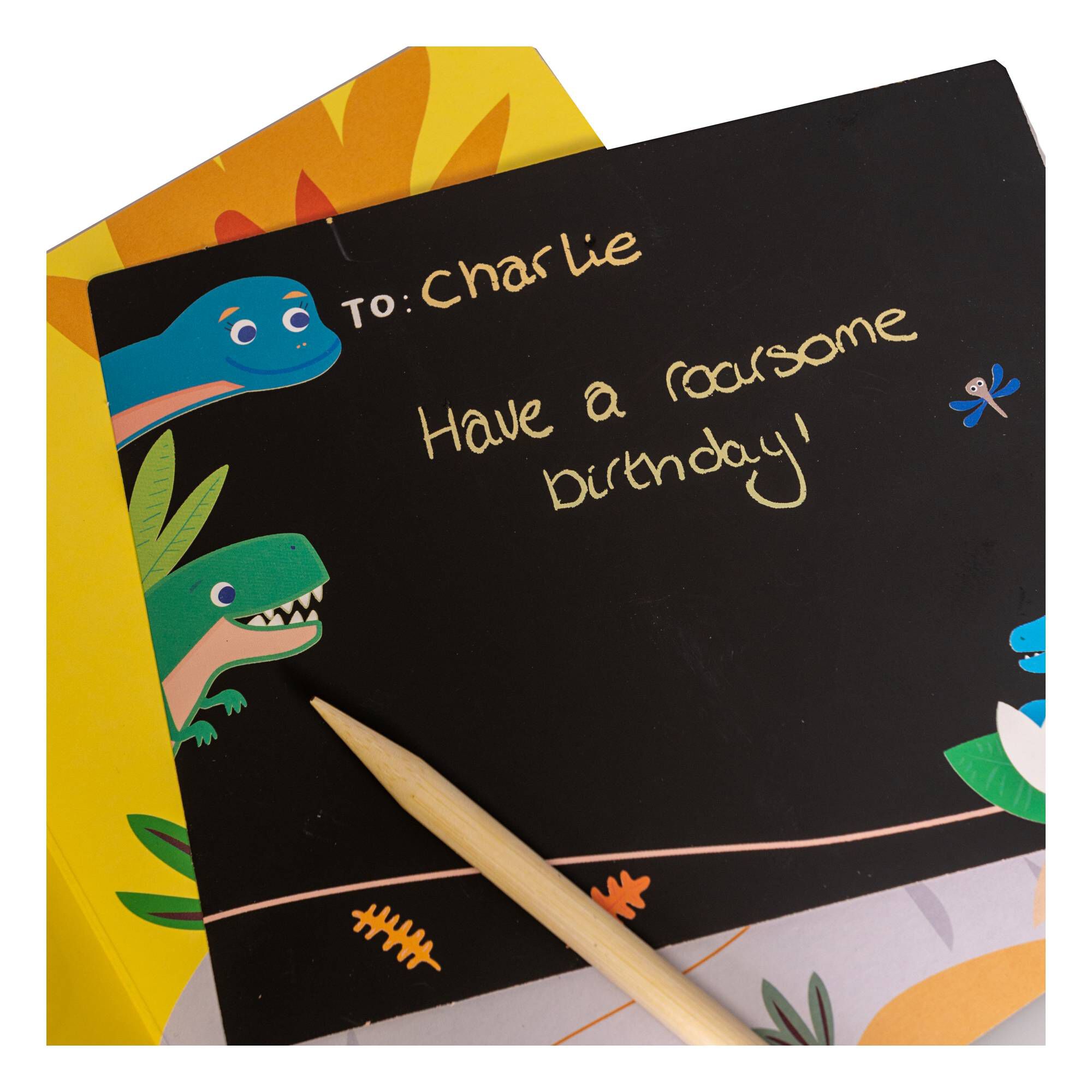 Scratch Dino Greeting Cards | Hobbycraft