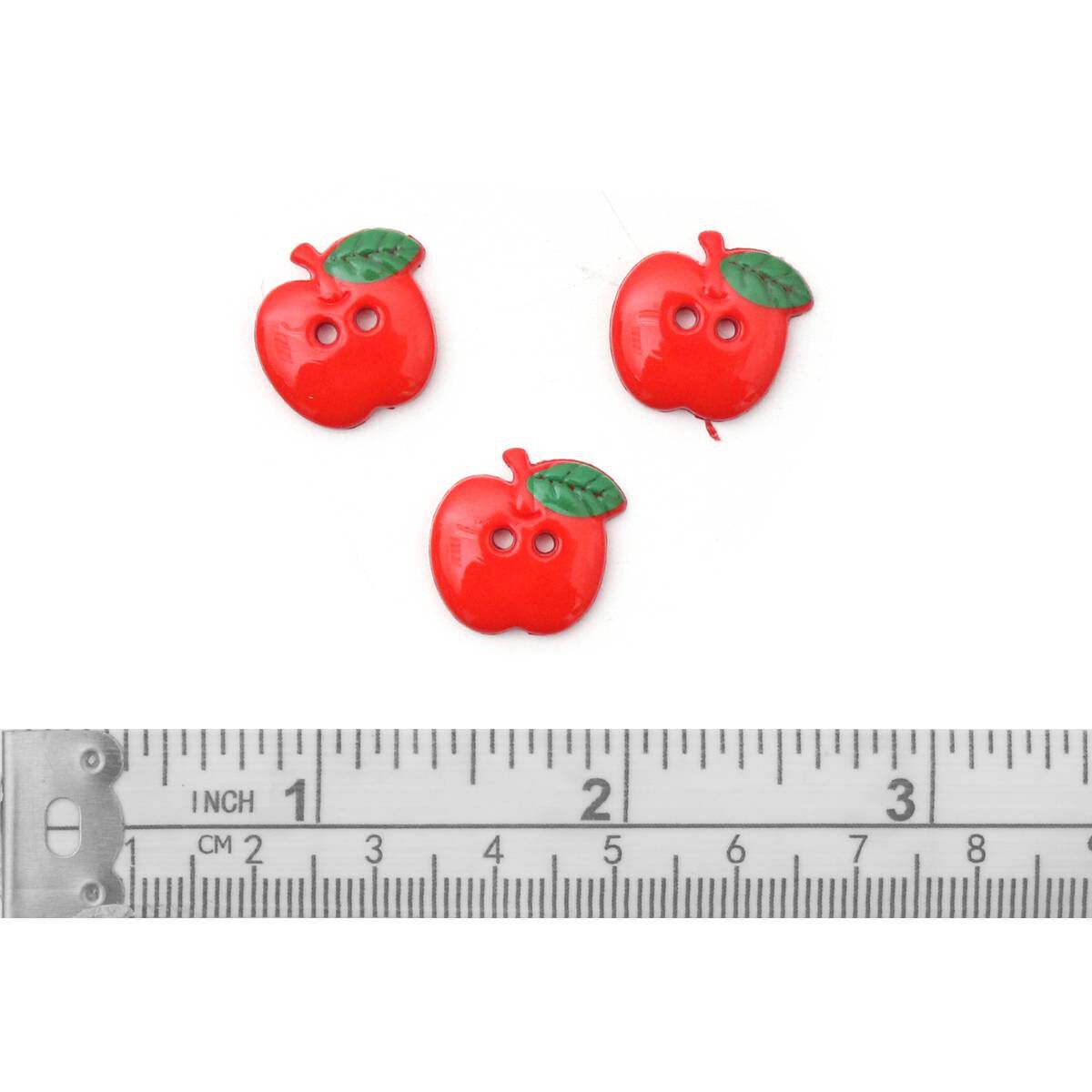 Trimits Red Apple Craft Buttons 6 Pieces | Hobbycraft