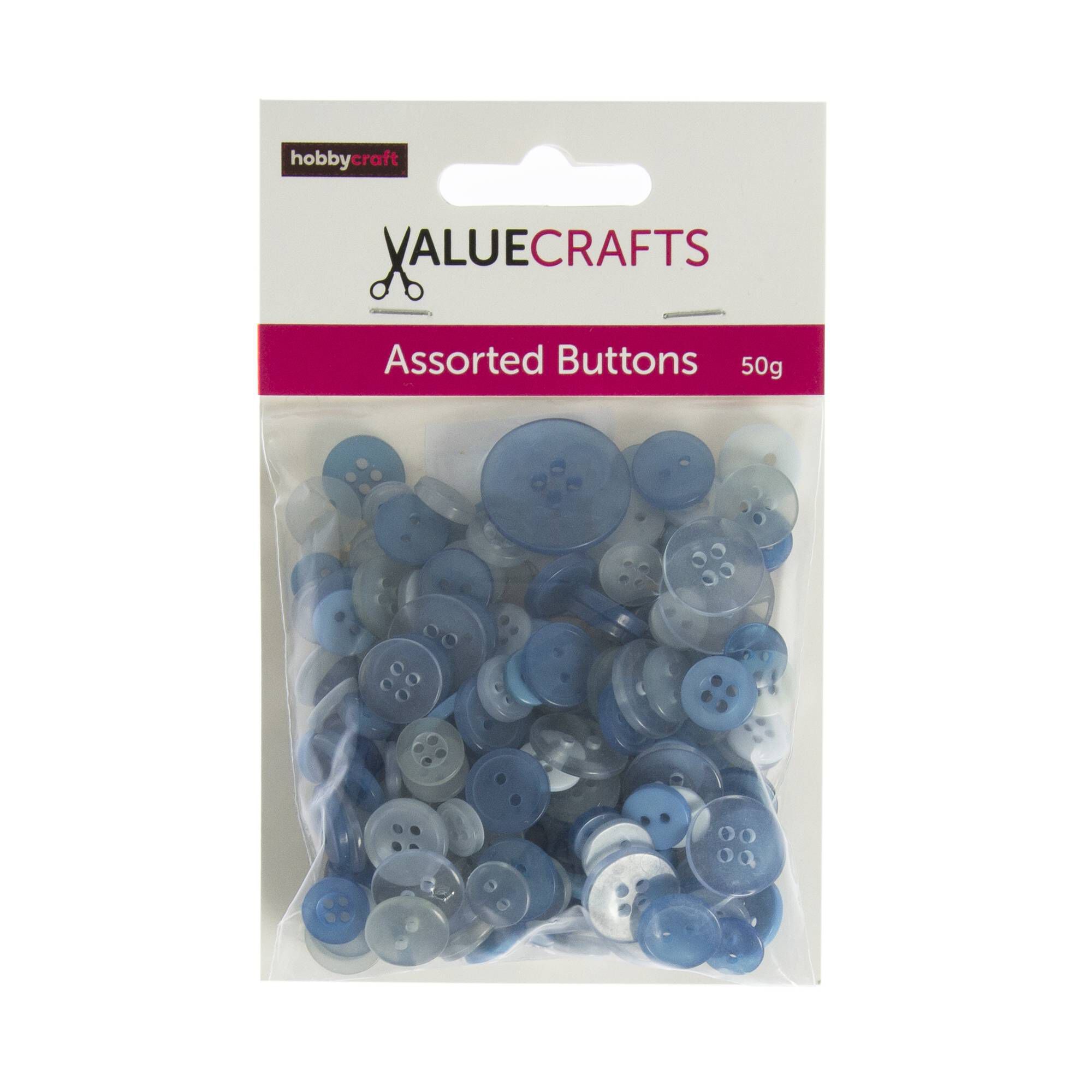 Blue Buttons Pack 50g | Hobbycraft