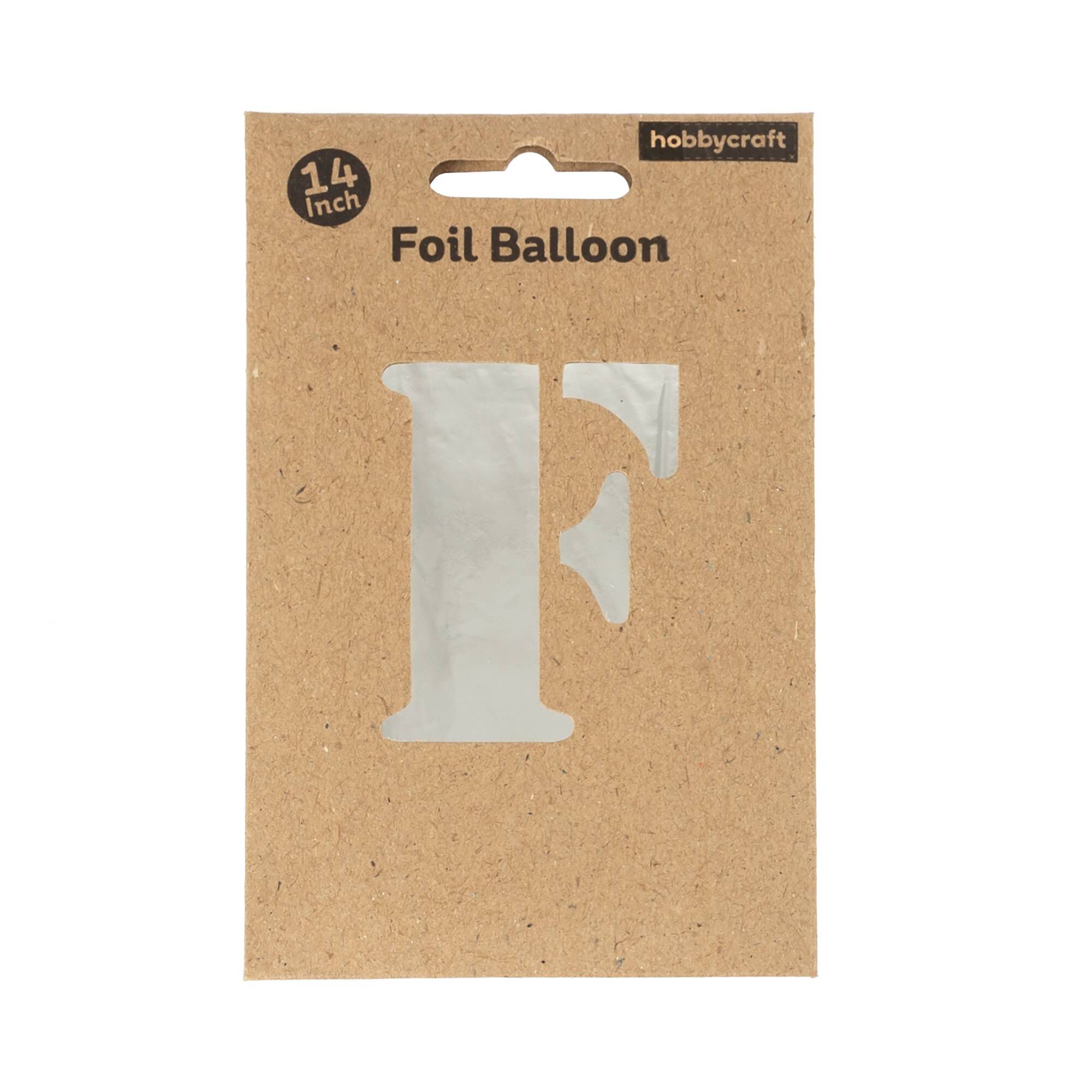 Silver Foil Letter F Balloon | Hobbycraft