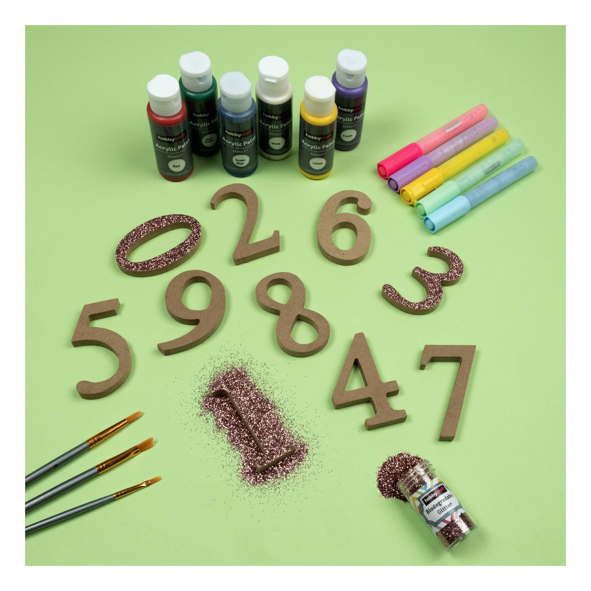 Mini MDF Wooden Number 1 8cm | Hobbycraft
