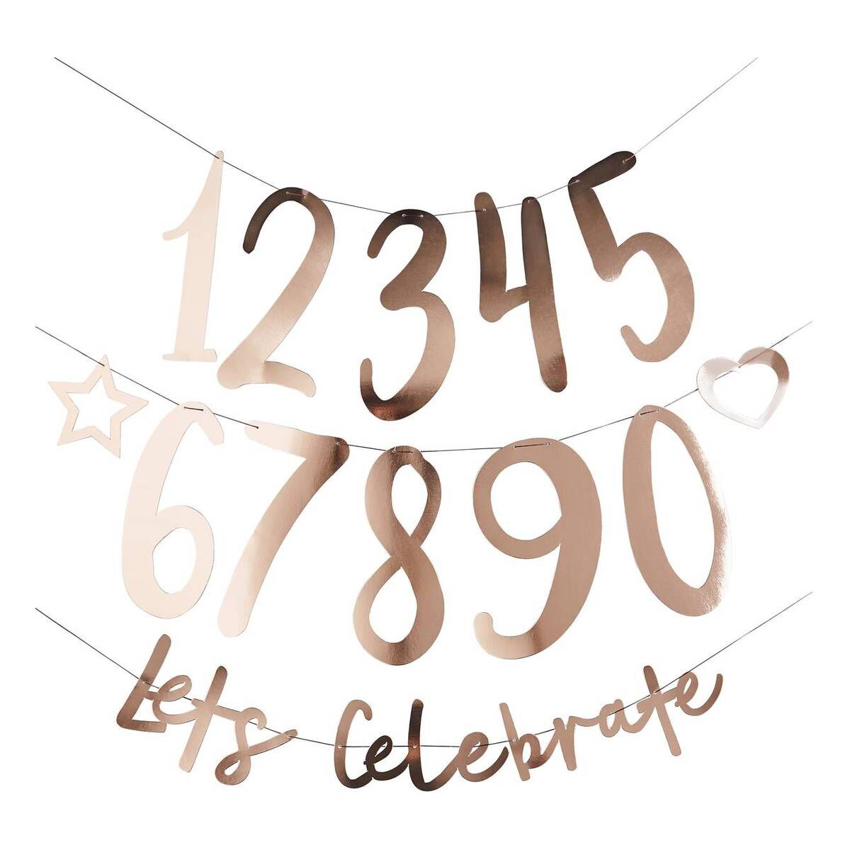 Create Your Own Rose Gold Banner 2m | Hobbycraft