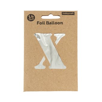 Silver Foil Letter X Balloon | Hobbycraft
