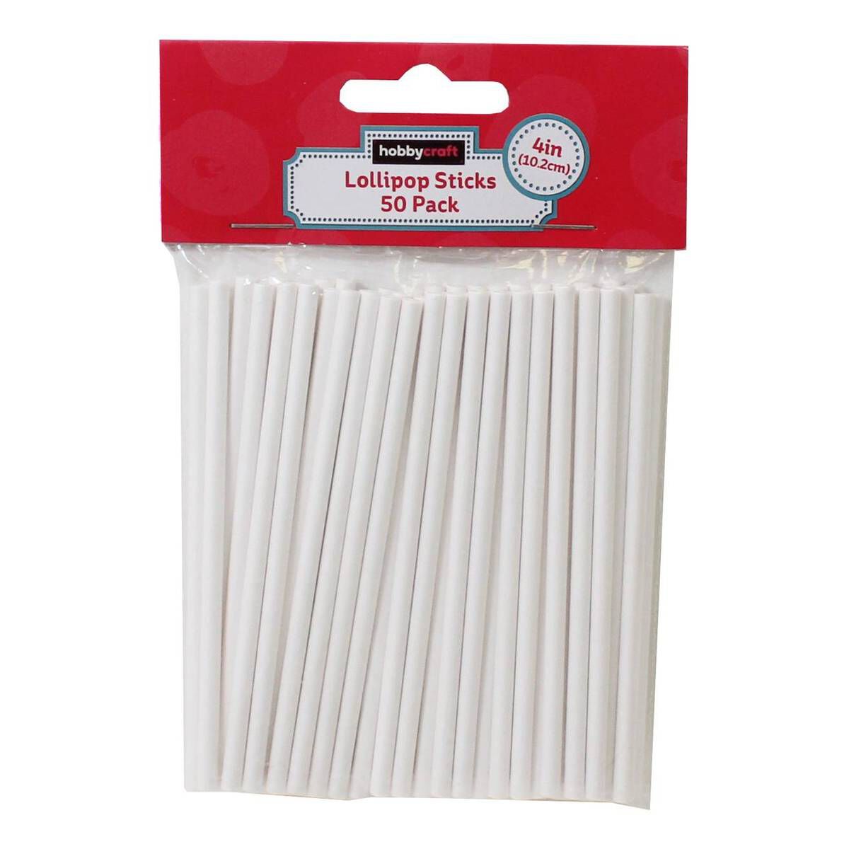 White Lollipop Sticks 10cm 50 Pack | Hobbycraft