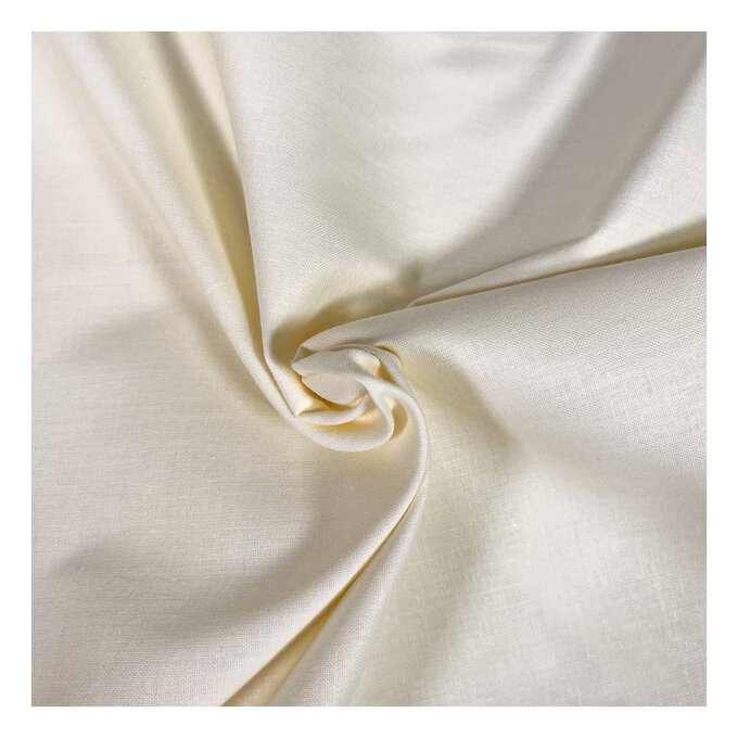 Cream Polycotton Curtain Lining Fabric by the Metre | Hobbycraft