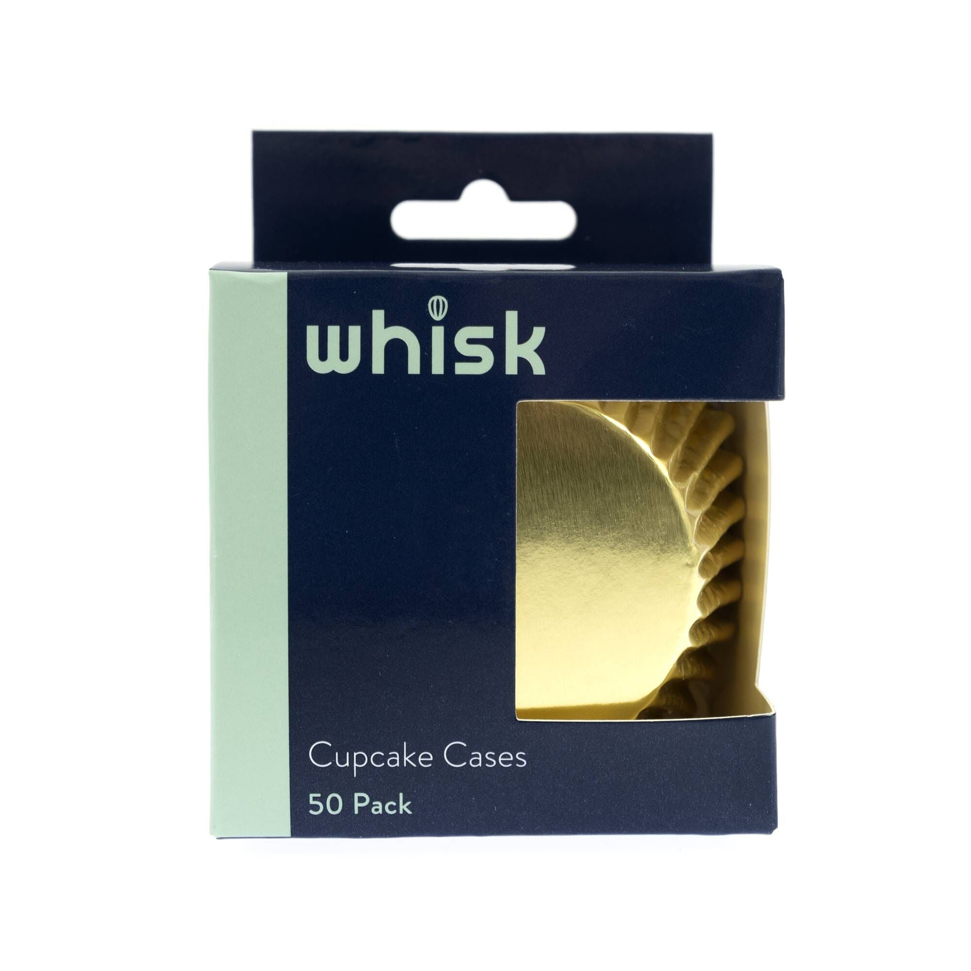 Whisk Gold Foil Cupcake Cases 50 Pack | Hobbycraft