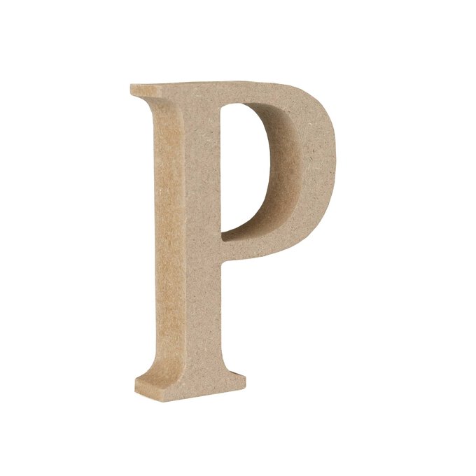 MDF Wooden Letter P 8cm | Hobbycraft