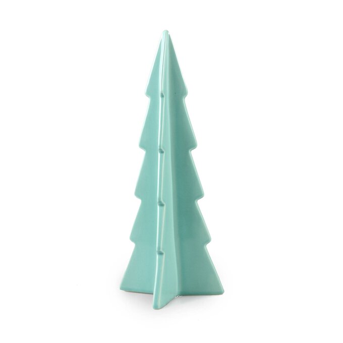 Glazed Mint Standing Ceramic Tree 26cm | Hobbycraft