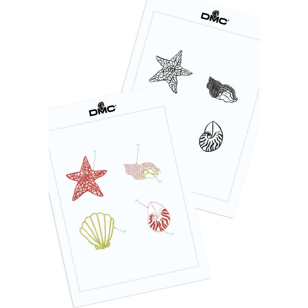 FREE PATTERN DMC The Shells Embroidery 0200 | Hobbycraft