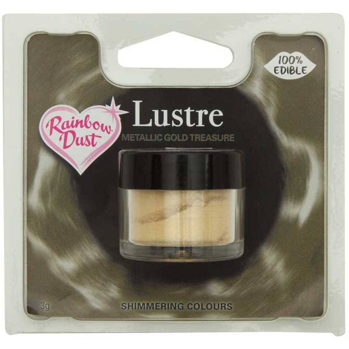Rainbow Dust Gold Treasure Edible Silk Lustre Powder 3g | Hobbycraft