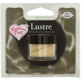 Rainbow Dust Gold Treasure Edible Silk Lustre Powder 3g | Hobbycraft