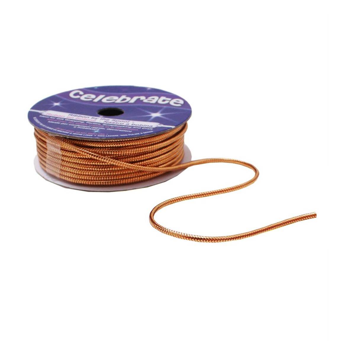 Copper Lurex Edge Cord 1.6mm x 8m | Hobbycraft