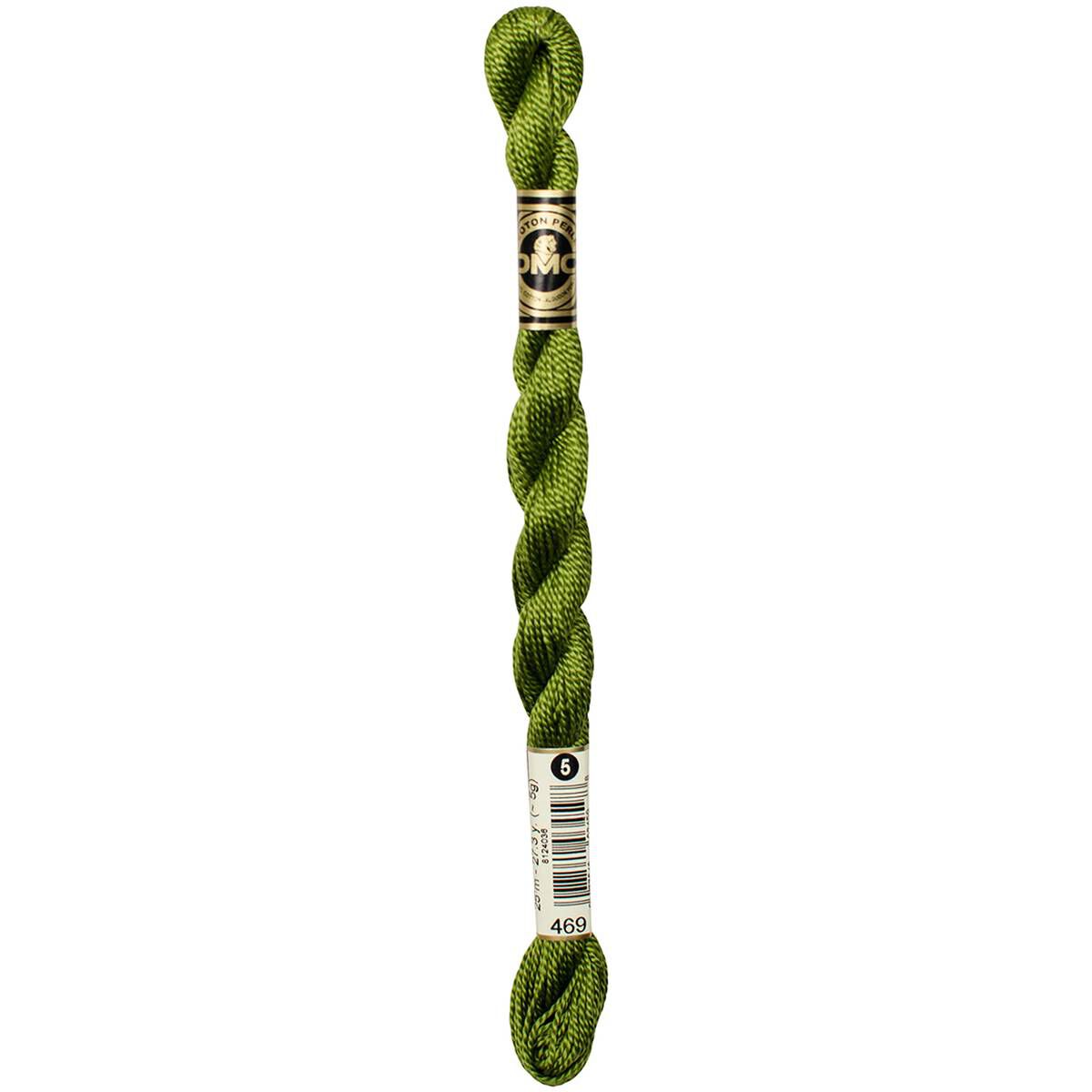 DMC Green Pearl Cotton Thread Size 5 25m (469) | Hobbycraft
