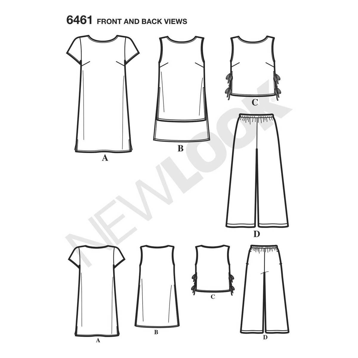 New Look Women's Dress and Separates Sewing Pattern 6461 | Hobbycraft