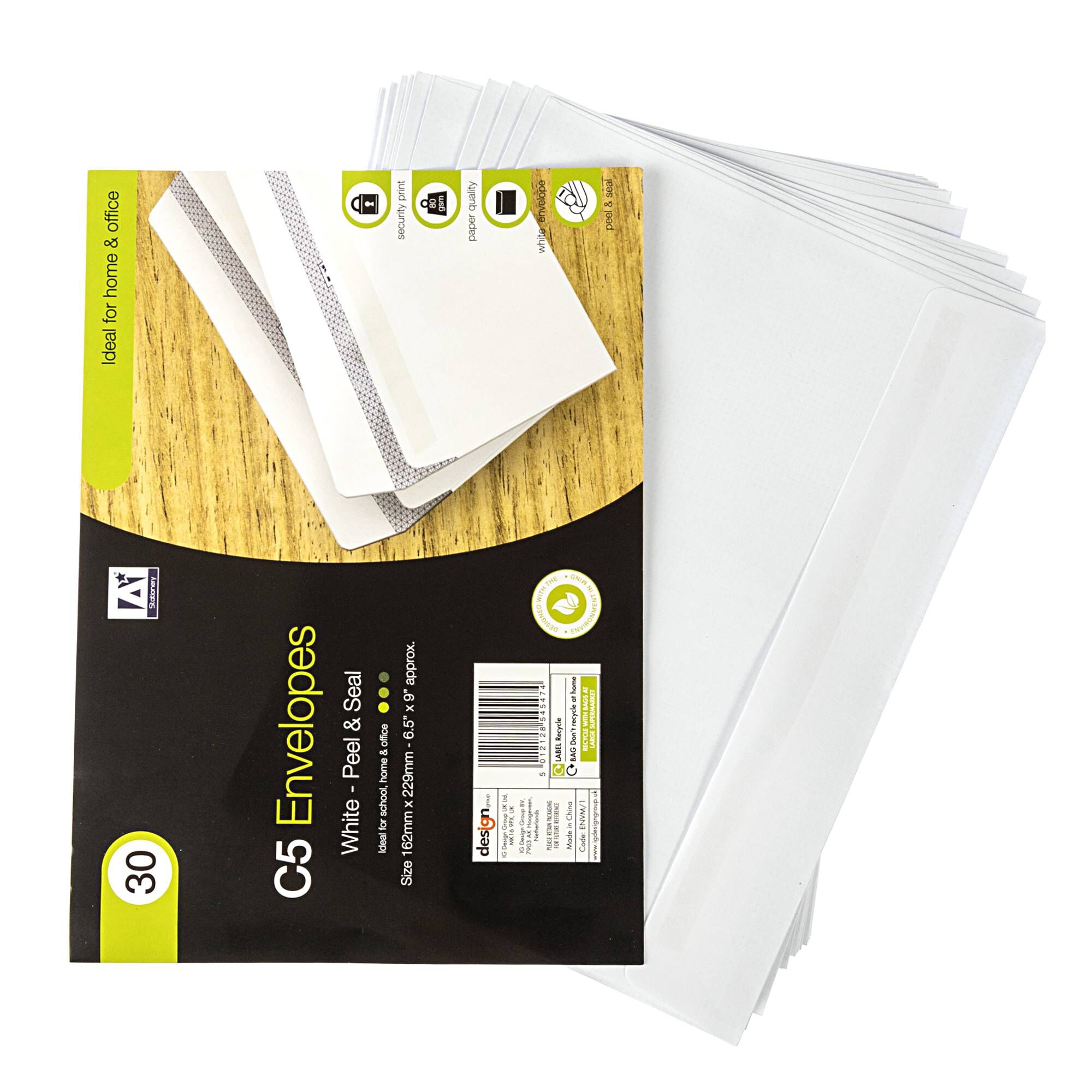 White Peel and Seal Envelopes C5 30 Pack | Hobbycraft