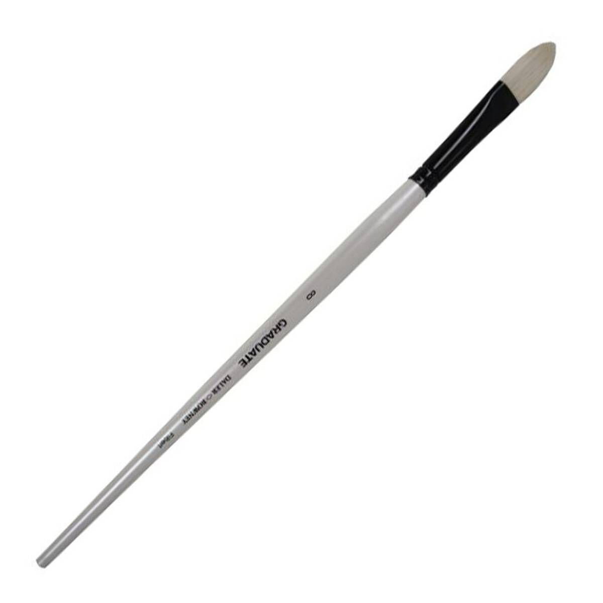 Daler-Rowney Long Handle Bristle Filbert Graduate Brush Size 8 White ...
