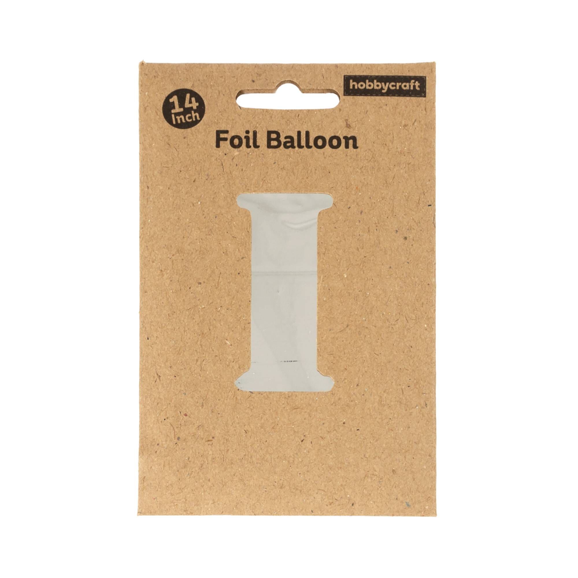 Silver Foil Letter I Balloon | Hobbycraft
